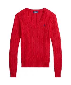 Polo Ralph Lauren V-neck Long Sleeve Cable Knit Jumper