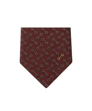 Gucci Horsebit Detailed Neck Tie - Bordeaux