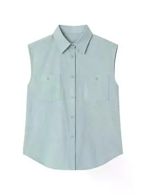 Essentiel Antwerp Sleeveless Shirt - Blue