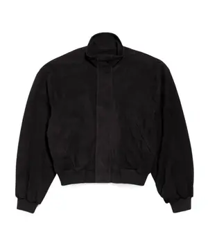 Balenciaga Stand Collar Zip-up Jacket - Black