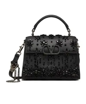 Valentino Garavani Vlogo Signature Embellished Tote Bag