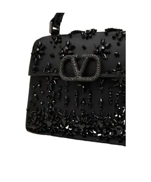 Valentino Garavani Vlogo Signature Embellished Tote Bag