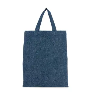 A.p.c. Logo Patch Denim Mini Tote Bag