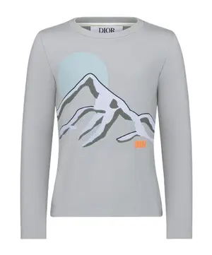 Dior Long-sleeved T-shirt With Mountain Print