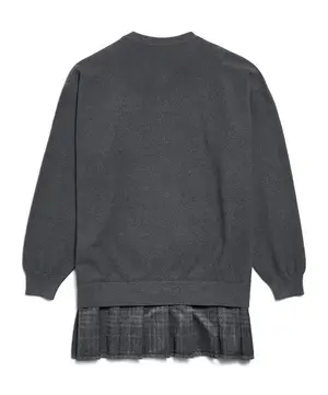 Balenciaga Layered V-neck Sweater Dress