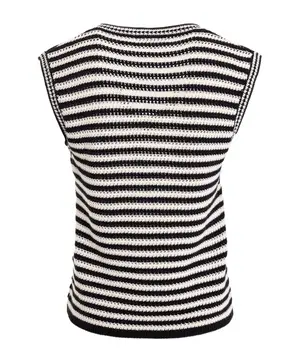 ANINE BING Lowen Vest - White/black