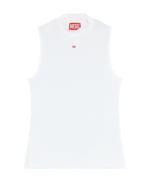 DIESEL® Mock Neck Ribbed Tank Top - No