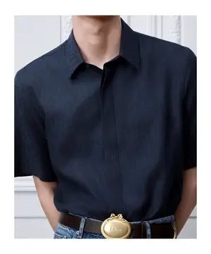 Dior Oblique Short-sleeved Shirt - Blue