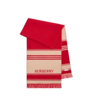 Burberry Ekd Striped Wool Scarf