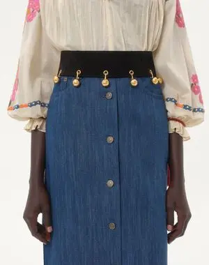 Valentino Garavani Vlogo Suede Belt With Gold Tone Balls