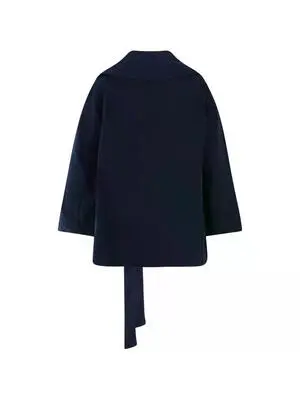 MARIA CALDERARA Tie-fastening Jacket - Blue