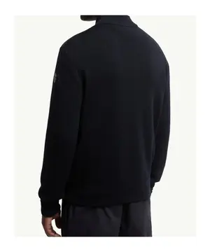 Moncler Padded Wool Zip-up Cardigan - Blue