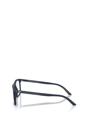 Emporio Armani Rectangular Frame Full Rim Eyeglasses - Black