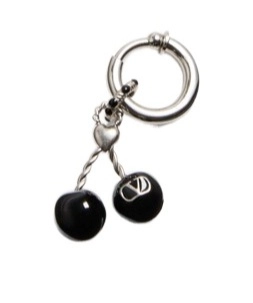 Valentino Garavani Vlogo Signature Cherry Drop Earrings - Black