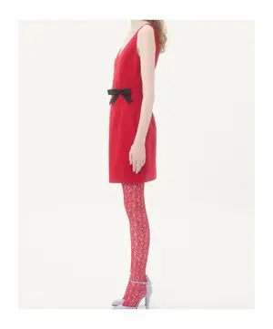 Valentino Garavani V-neck Mini Dress With Bow Detail