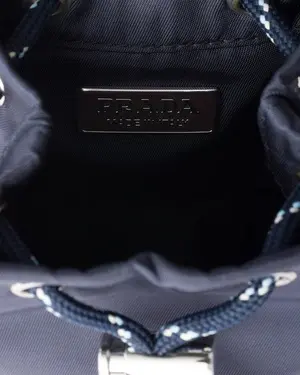 Prada Bag-shape Key Ring - Navy