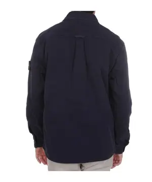 Stone Island Logo Patch Buttoned Shirt