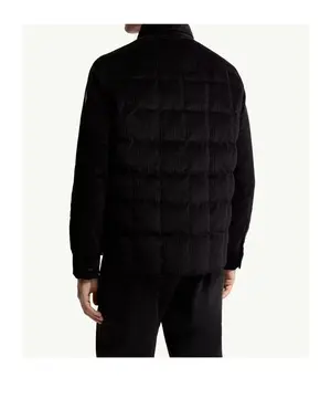 Moncler Gelt Corduroy Down Shirt Jacket - Black