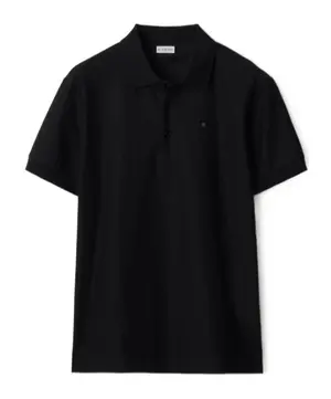 Burberry Evan Logo Piqué Polo Shirt - Black