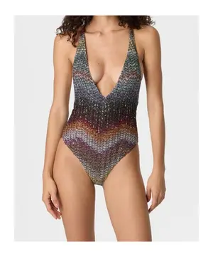 Missoni Zigzag Cross-back One-piece Swimsuit - Multicoloured