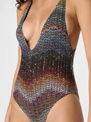Missoni Zigzag Cross-back One-piece Swimsuit - Multicoloured
