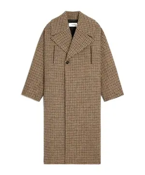 Celine Houndstooth Wool Coat
