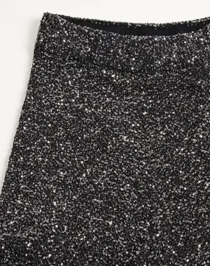 Valentino Garavani Sequin Elastic Straight Trousers - Black