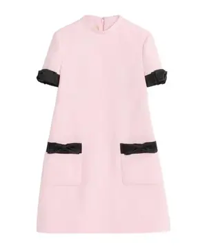 Valentino Garavani Crepe Couture Bow Detailed Mini Dress