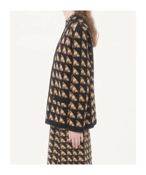 Valentino Garavani Long Sleeve V-neck Wool Cardigan