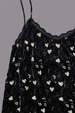 R13 Hearts Lace Trim Slip Dress