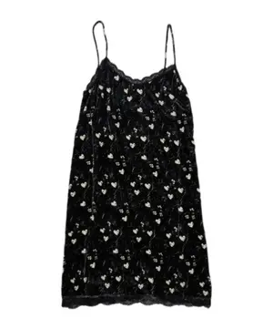 R13 Hearts Lace Trim Slip Dress - No