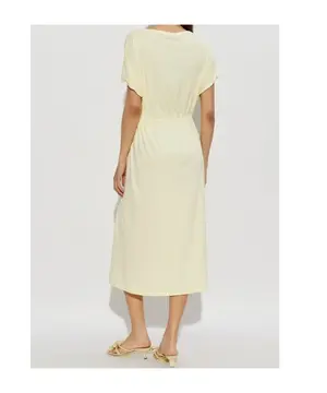 Fabiana Filippi Drawstring Waist Midi Dress