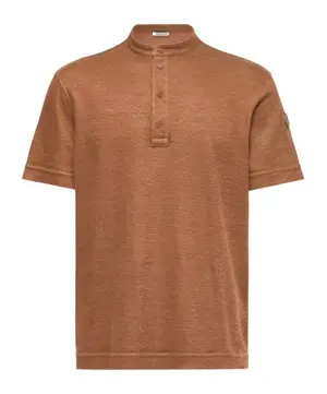 Moncler Cotton Linen Blend Polo Shirt