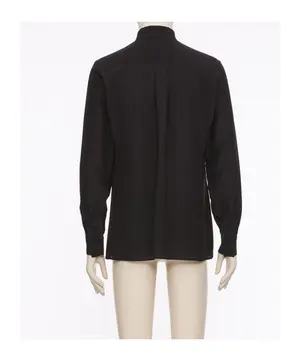 Valentino Garavani Scarf Collar Button-up Shirt - Black