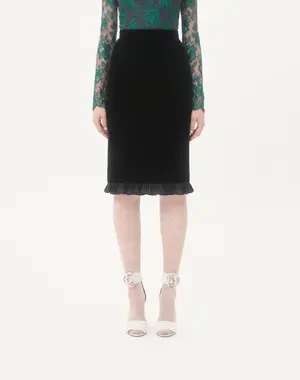 Valentino Garavani Sablé Velvet Skirt