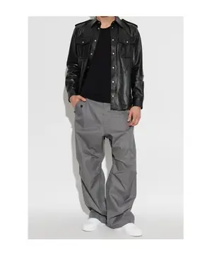 Dsquared2 Chest Pocket Leather Shirt
