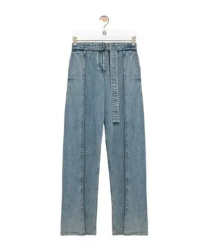 Loewe Straight-leg Belted Jeans
