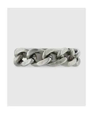 Gucci Logo Enamel Chain Ring