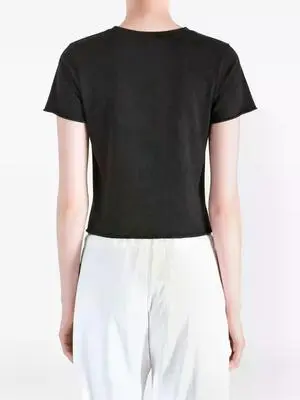 Auralee Raw-edge Short-sleeve T-shirt