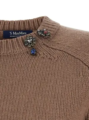 Max Mara Embellished Short Sleeve Knitwear