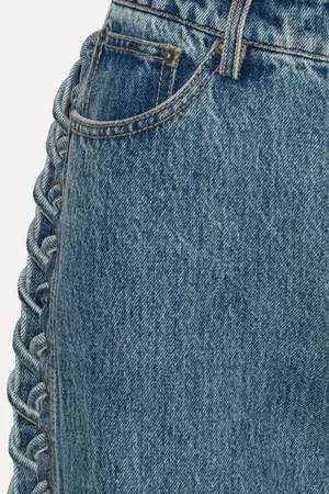 ROTATE BY BIRGER CHRISTENSEN Laced Straight-leg Jeans - Blue