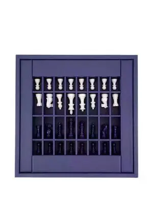 HECTOR SAXE Leather Chess Box - Blue