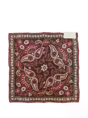 Brunello Cucinelli Paisley-print Square Scarf - Brown