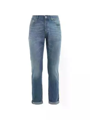 Brunello Cucinelli Washed Slim-cut Jeans - Blue