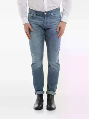 Brunello Cucinelli Washed Slim-cut Jeans