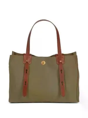 ROBERTA PIERI Edge Leather Trimmed Tote Bag