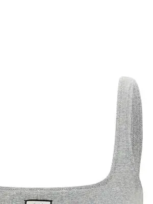 ENTIRE STUDIOS Ribbed Square Neck Tank Top - Gray