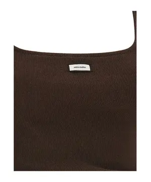 ENTIRE STUDIOS Lounge Ribbed Tank Top - Brown