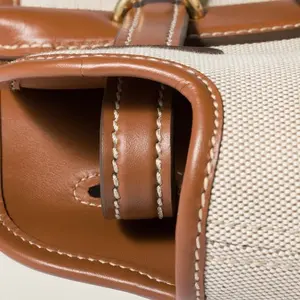 Miu Miu Canvas And Leather Top Handle Bag