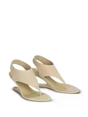 Balmain Suede Wedge Sandals